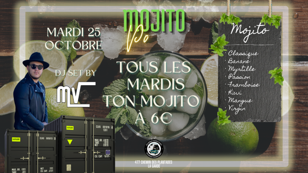 MOJITO PARTY & DJ PARTY - DJ MV - Ôcargo Foodcourt